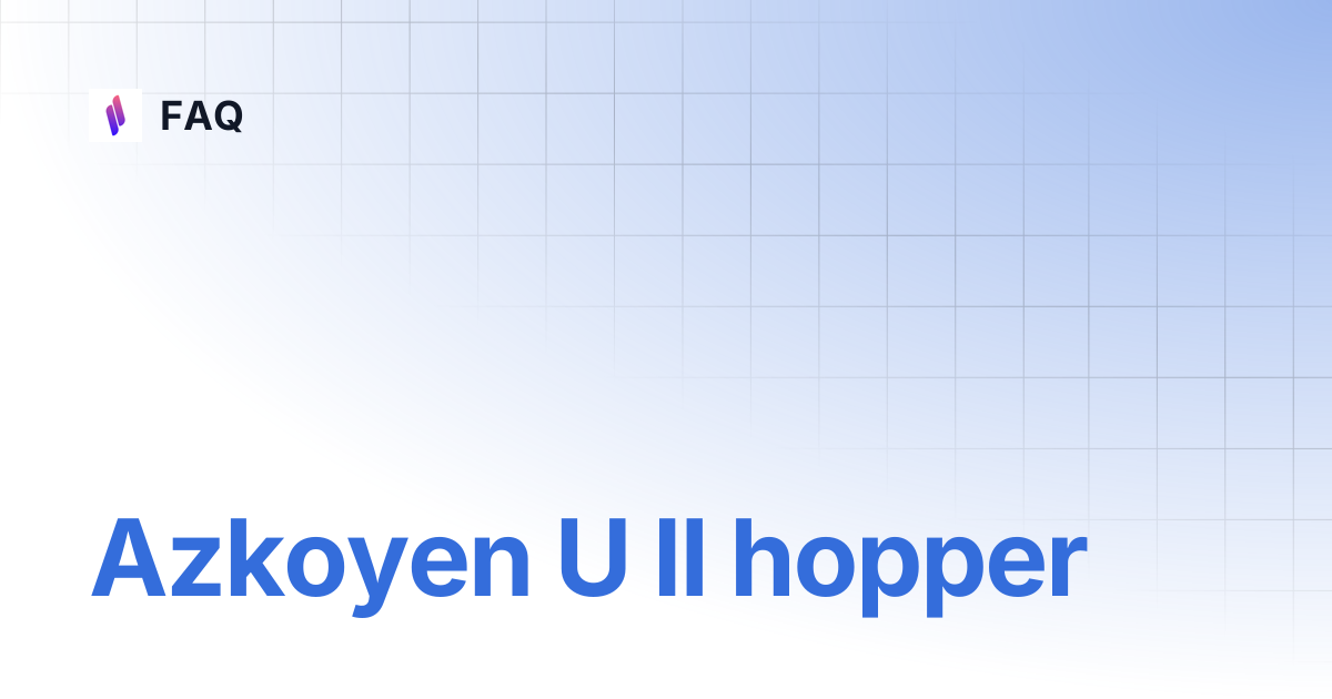 Azkoyen U II hopper | FAQ