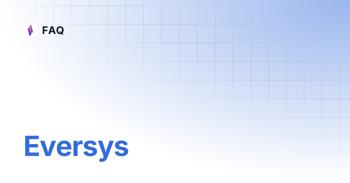 Eversys | FAQ